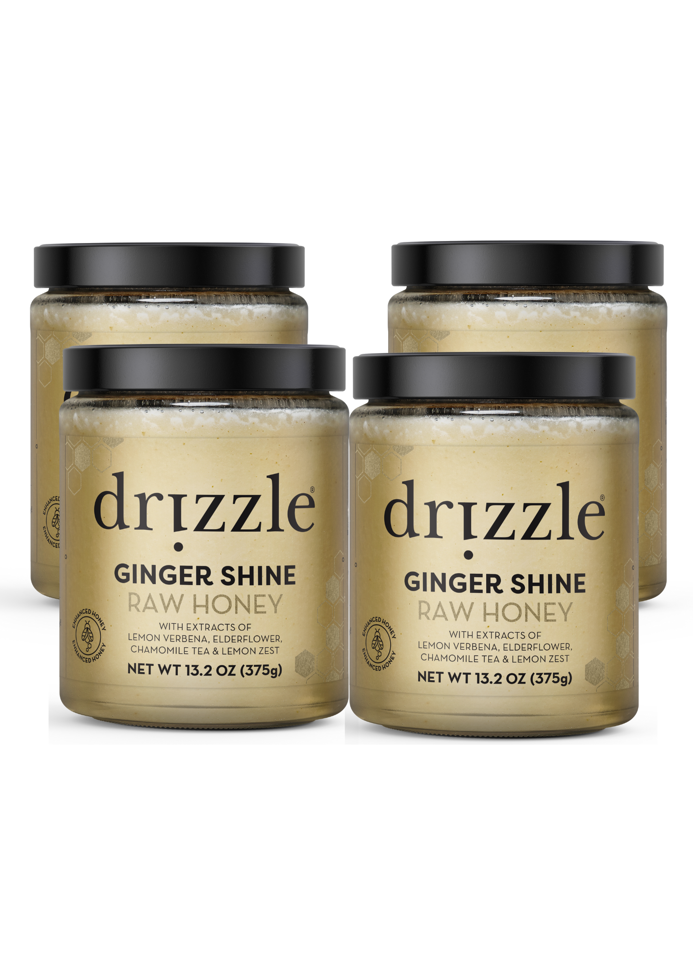 Ginger Shine (4 Pack) Raw Canadian Honey | Drizzle Honey